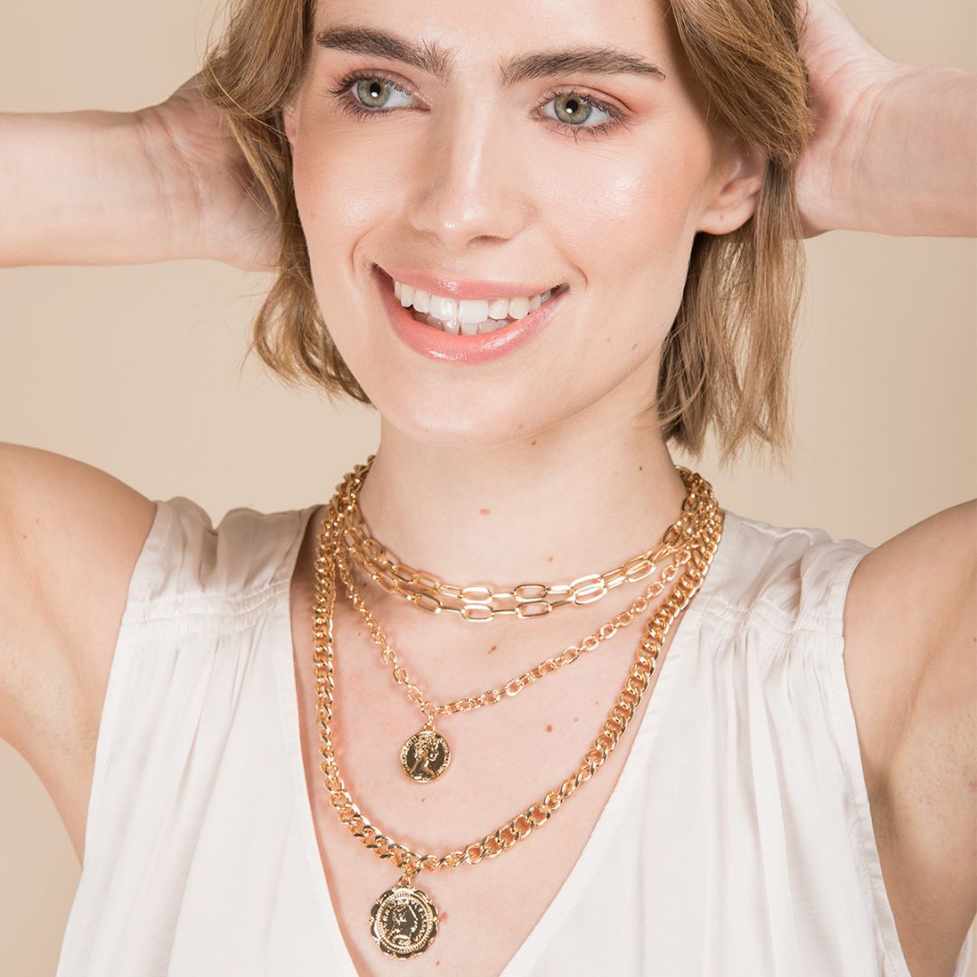 Buy long layered necklaces | gold & silver | Saachistyle – SAACHI