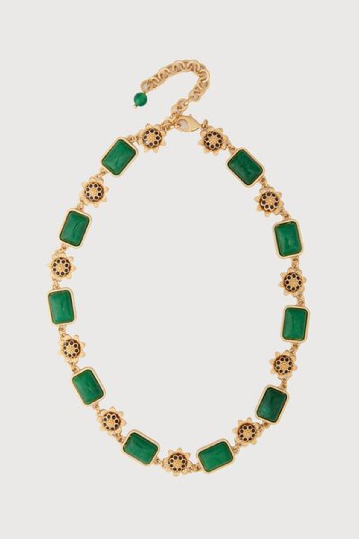 Floral Gemstone Metal Necklace – SAACHI