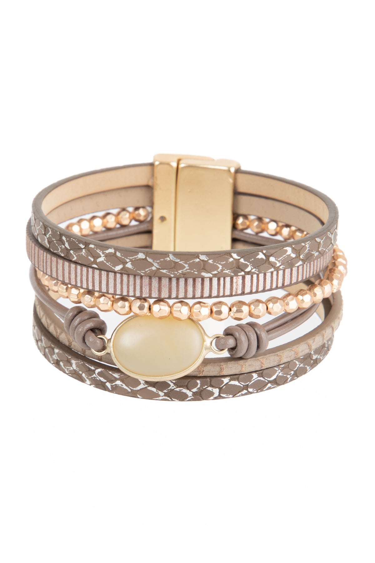 Beaded Leather Agate Bracelet – SAACHI