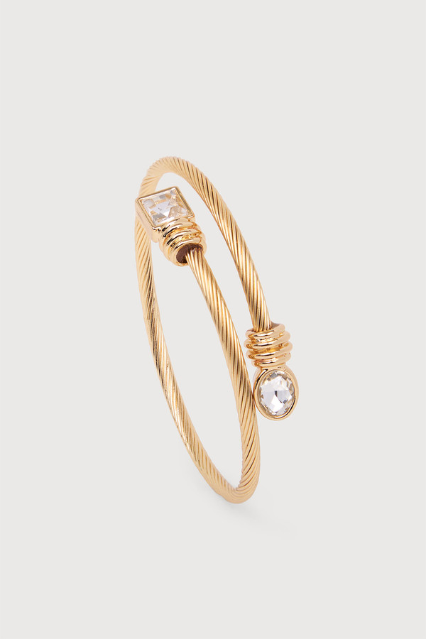 Golden Twist Gem Cuff – SAACHI