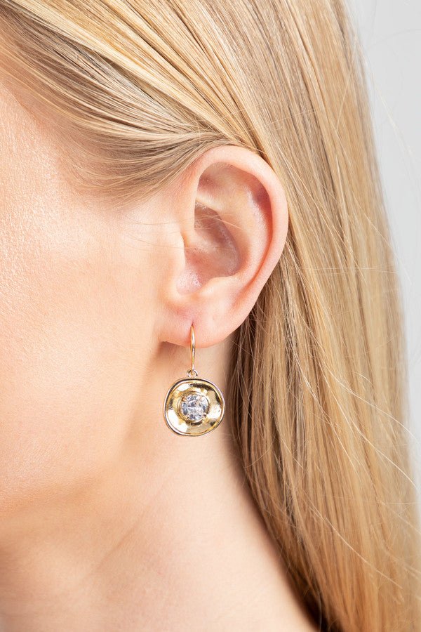 Gold Plated Gem Drop Earrings – SAACHI