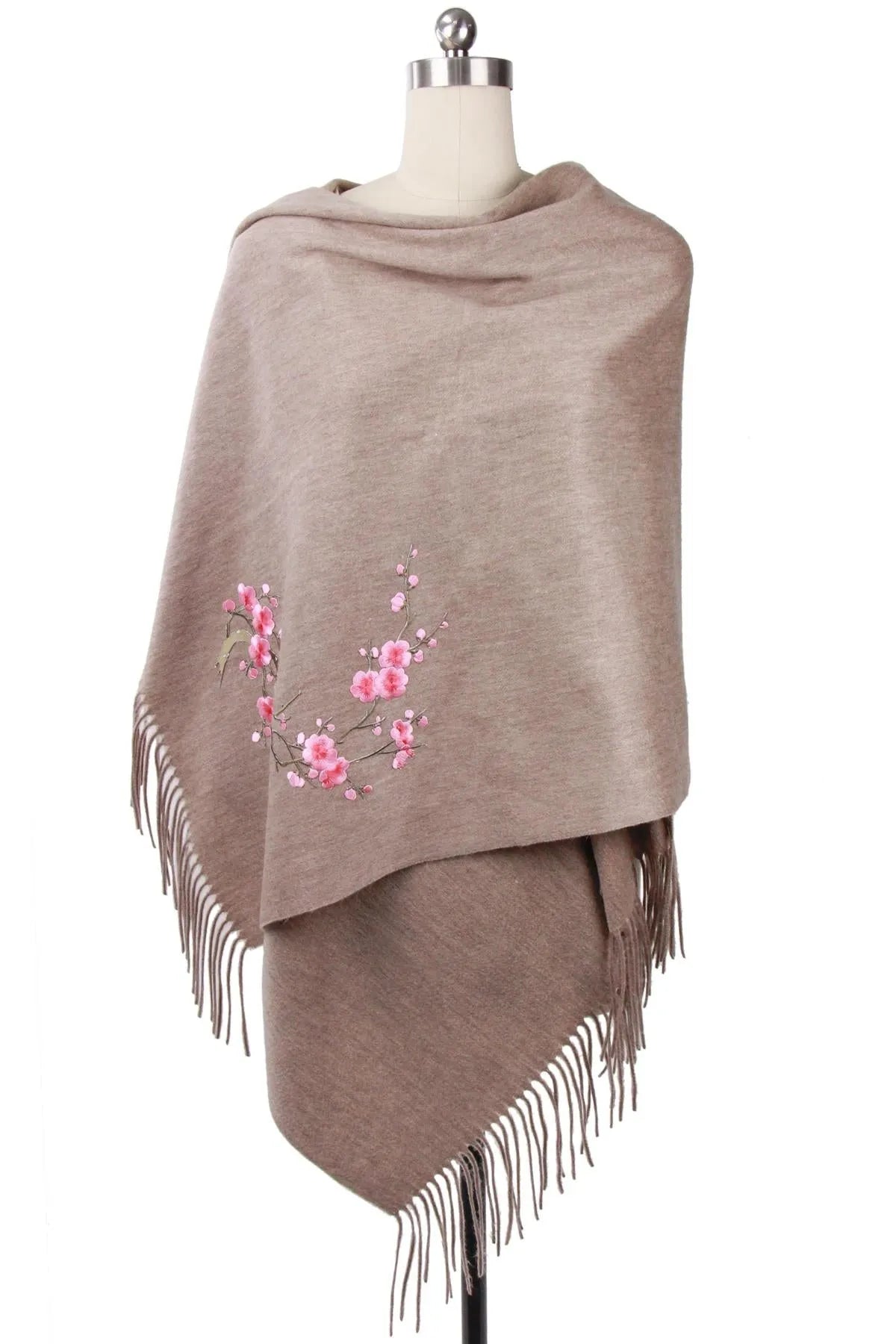 Embroidered Sakura Cherry Blossom Scarf – SAACHI