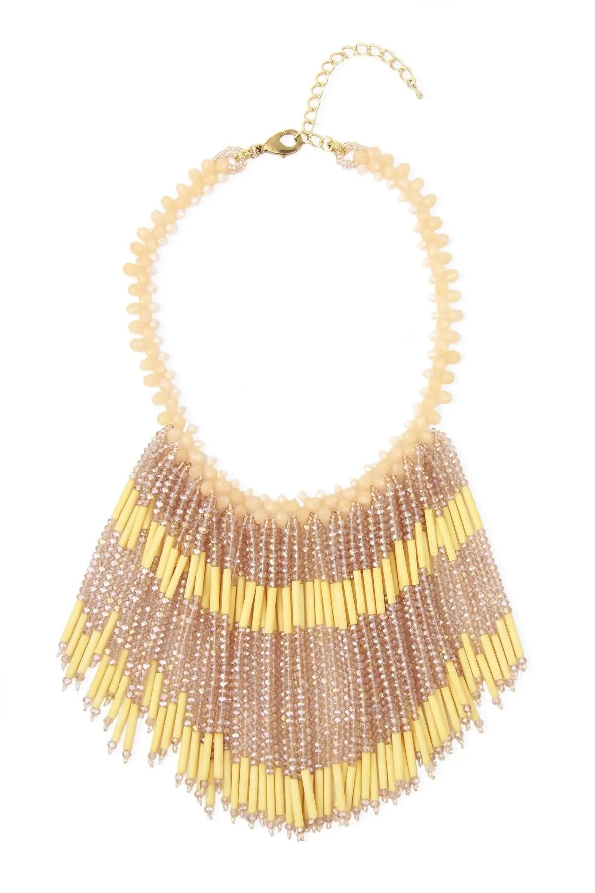 Beaded Fringe falling Necklace – SAACHI